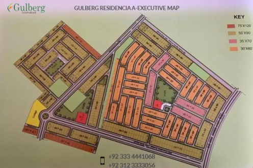 Gulberg Green A Executive Block | Map | Location | Plots for Sale